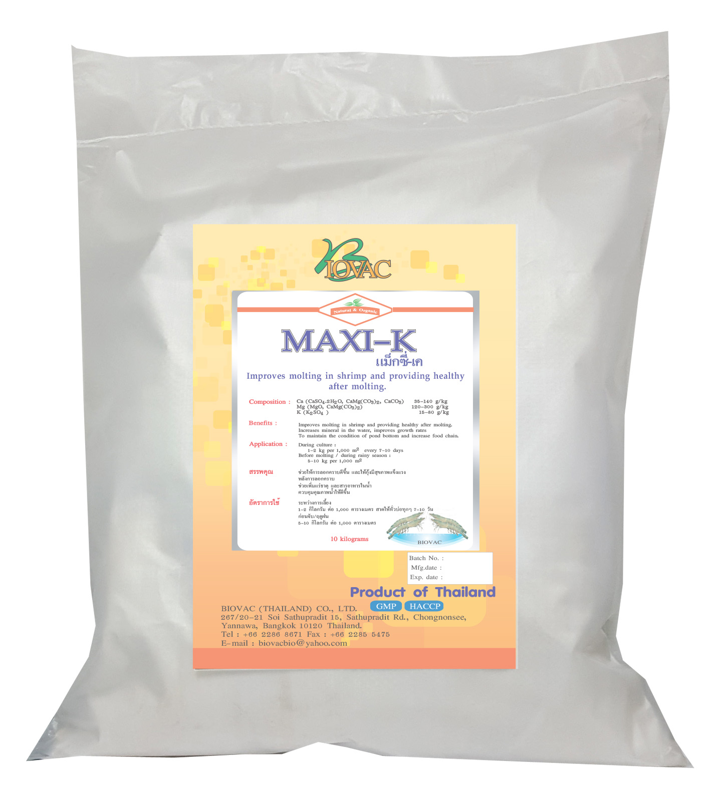 MAXI-K – BIOVAC (THAILAND) CO., LTD.